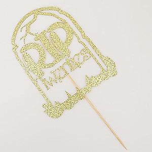 Rip Twenties Cake Topper, Death to My Twenties, Rip to My Twenties Cake Decorations, Old English Theme Happy 30th Birthday Party Decorations, Gold Glitter