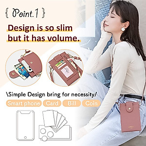 llAmour smartphone pouch Shoulder bag Crossbody Cellphone bag Color:Grey