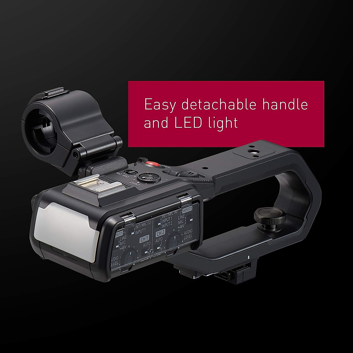 Panasonic X2000 4K Professional Camcorder with 24x Optical Zoom, WiFi HD Live Streaming, 3G SDI Output and VW-HU1 Detachable Handle, HC-X2000 (Renewed)