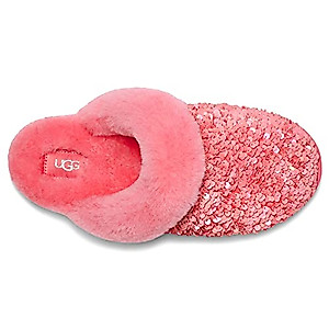 UGG Women's Scuffette II Chunky Sequin Slipper, Pink Jasmine, 5