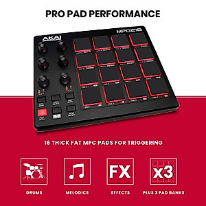 AKAI Professional MPD218 & Full Level Buttons and Production Software & Focusrite Scarlett Solo (3rd Gen) USB Audio Interface with Pro Tools | First