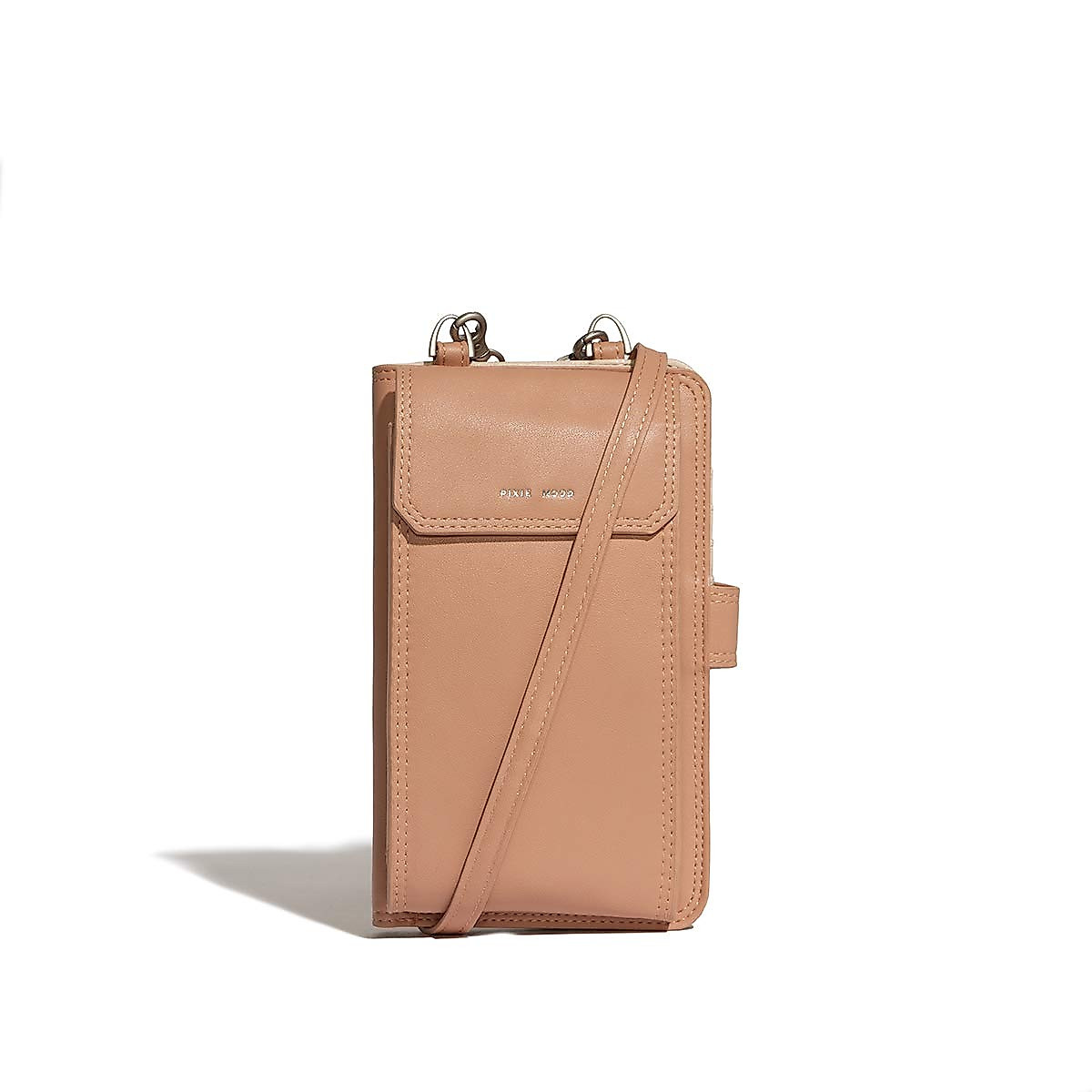 Pixie Mood Rae 4 x 7 Vegan Leather Convertible Crossbody Phone Wallet, Misty Rose