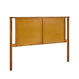 Bme Vivian Headboard ONLY, Rustic & Scandinavian Style with Solid Acacia Wood, Easy Assembly, Queen, Rustic Golden Brown
