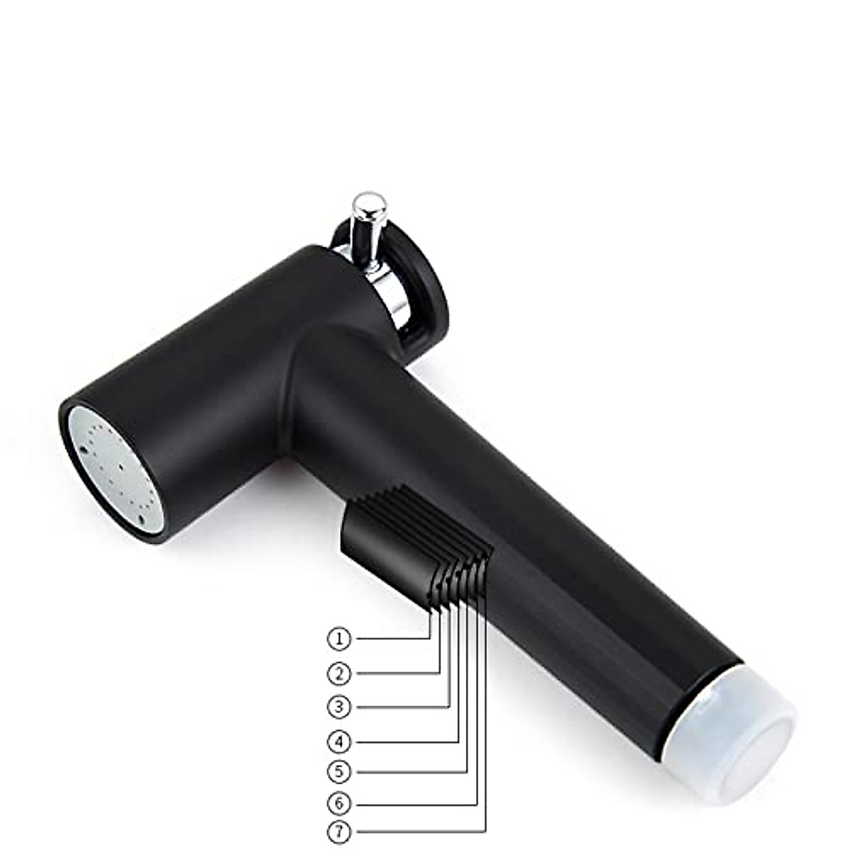 Shower System, Handheld Bidet Sprayer for Toilet, ABS Baby Cloth Diaper Sprayer Portable Hand Held Toilet Bidet Sprayer Head for Feminine Wash, Pet Washing, Adjustable Water Pressure Control,Black(Bl