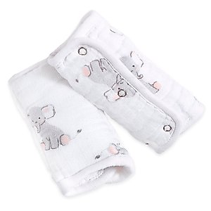 Aden by aden + anais Strap Cover; 100% Cotton Muslin Strap Covers with 100% Polyester Fill; 2-Pack; Safari Babes - Elephant