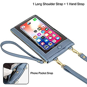 Aeeque Crossbody Cell Phone Purse Bag for Women, Black