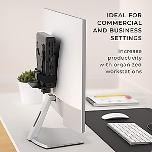 HumanCentric Thin Client Mount Bracket, Mount a Mini PC or Computer to a VESA Monitor Arm or Stand, Pole, or Under Desk or Surface