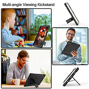 Rantice Galaxy Tab A8 10.5 Case with Kickstand, Hybrid Shockproof Rugged Cover for Samsung A8 Tablet Case 10.5 Inch (SM-X200/X205/X207), Black