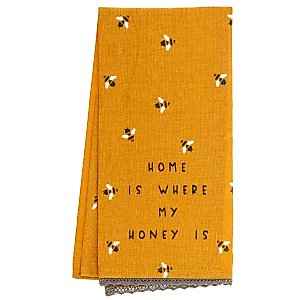 Karma Bee Tea Towel - 100% Cotton Hand Towels for The Kitchen - Modern Home Decor - Dark Yellow 28.00" x 20.00"
