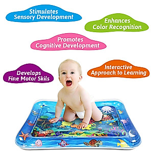 SUNSHINE-MALL Infant Toys, Tummy time Baby Toys, Inflatable Play Mat Water Cushion Baby Toys, Fun Early Development Activity Play Center for Newborn (70 x 50 cm)