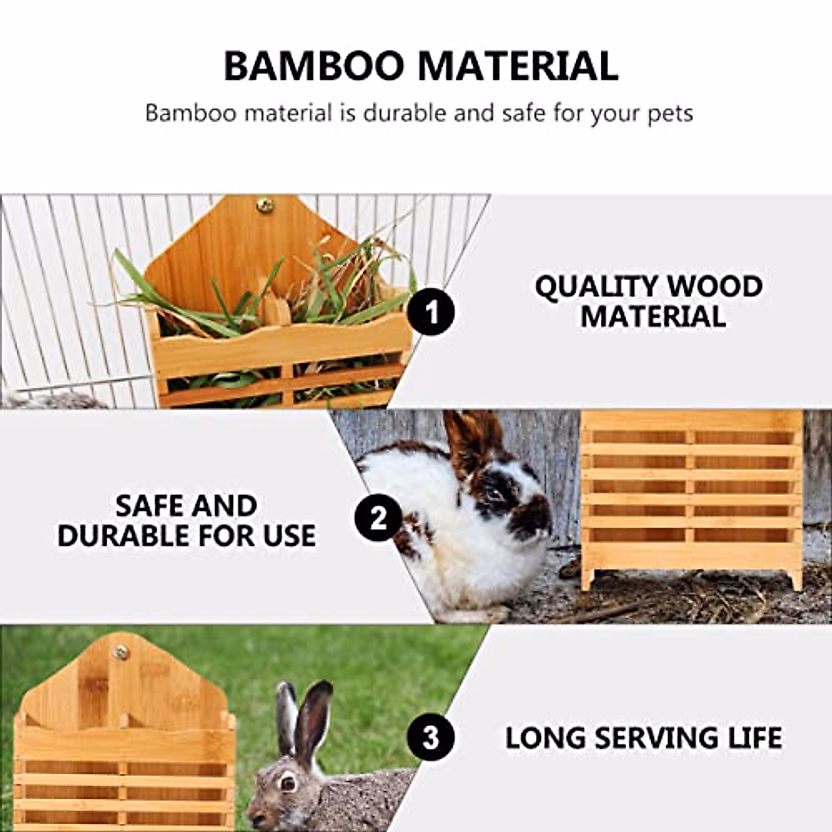 Mipcase Rabbit Hay Feeder, hay Food Manger Bunny hay Feeder Chinchilla hay Feeder Guinea Pig Hay
