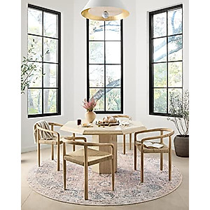 Loloi II Skye Collection SKY-01 Blush / Grey, Traditional 7'-6" x 9'-6" Area Rug