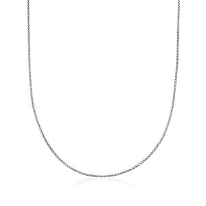Ross-Simons 1mm 14kt White Gold Adjustable Popcorn-Chain Necklace