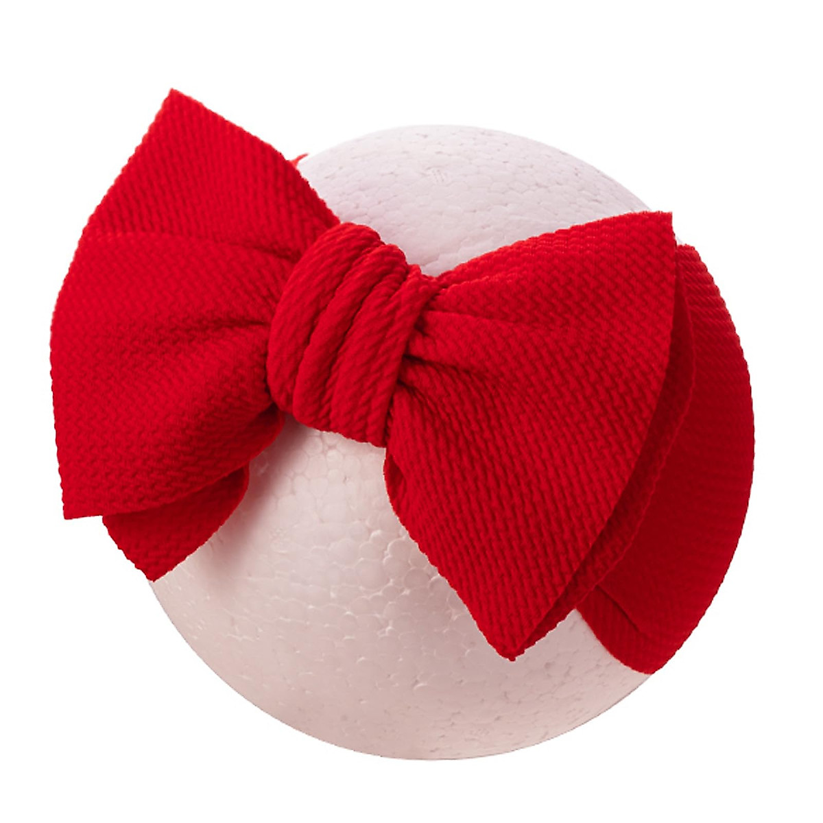 KIDOCHEESE Big Bows Nylon Headbands with Oversized Head Wraps and Hair Accessories for Newborns, Infants, Toddlers, and Girls