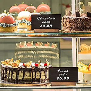 NEWNEWSHOW 3Pack 5.1x7.9 in Chalkboard Sign Double Sided with Wood Base Chalkboard Signs Erasable Message Board Sign with Wood Base for Shop Wedding Kitchen Home Party Decoration