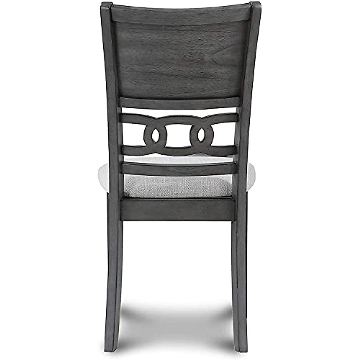 New Classic Furniture Gia 5-Piece Round Dining Set with 1 Dining Table and 4 Chairs, 47-Inch, Gray