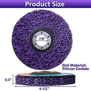 WENORA 5 Pack Strip Discs Stripping Wheel for Angle Grinder, 4-1/2" x 7/8" Strip Discs Stripping Wheel, Clean and Remove Paint Coating Rust Welds Oxidation