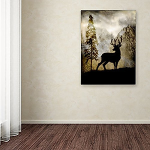 Mystic Deer by LightBoxJournal, 24x32-Inch Canvas Wall Art