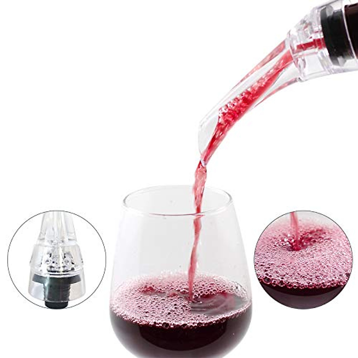 Wine Aerator Pourer Edible Grade Acrylic Material Olecranon Shaped Decanter Spout Included Gift Box