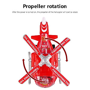 Helicopter Model Toy with Realistic Lights&Sounds Automatic Bump and Go Electric Flying Toy for Kids Small Model Toy Gift for Boys Girls (Red)