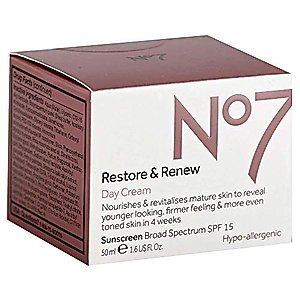 Boots No7 Restore & Renew Day Cream(SPF 15) 1.6 oz