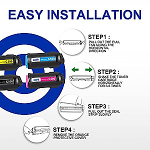 SOKO C500 C505 High Yield Toner Cartridge Replacement for Xerox Versalink 106R03869 106R03866 106R03867 106R03868 for Versalink C500 C500DN C500N C505 C505DN C505N C505S C505X Printer
