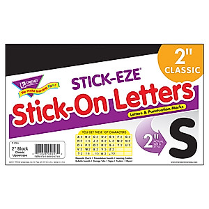 TREND enterprises, Inc. Black 2" Stick-EZE Stick-On Letters