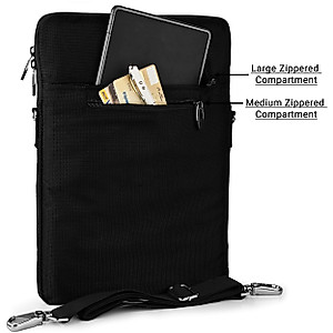 13-inch Laptop Sleeve Crossbody Bag for Acer Chromebook C202 C223 Flip C214 Spin 311 C720 11.6", Asus L210 L203MA (Black)