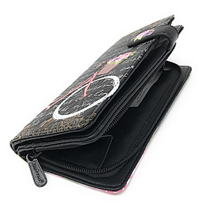 Shag Wear Paris Bike Large Wallet, Black