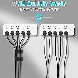 TidyHelper Cable Management Clips, Large Clips for Under Desk Wire Management, Adhesive Organizer Multiple Cord (Computer/PC, Network, TV, Ethernet, Electric Wires) Black 20 PCS