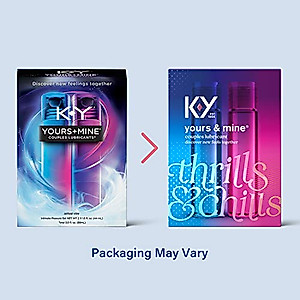K-Y Yours + Mine Couples Lubricant, Adult Toy Friendly Personal Lubricant & Intimate Gel for Couples, Men, Women, Sex Lube, Clear, 2 x 1.5 Fl Oz, 2 count (Pack of 1)