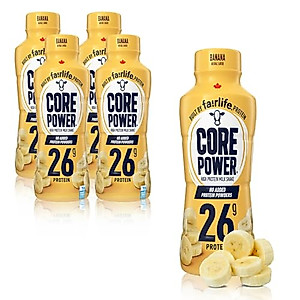 Fairlife Core Power 26g Protein Milk Shakes, Banana, (Pack of 4) Made with Canadian Milk (Shipped from Canada) by TrendnSave