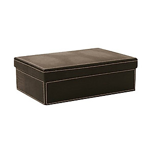 Wald Imports Black Paperboard 9.5" Decorative Storage/Organizer Basket