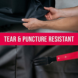 Heavy Duty Fire Pit Covers, Fit 32x16 Inch Round Gas Fire Pit - 600D Polyester Firepit Covers Round, Outdoor Fire Pit Cover, Firepit Cover, Fire Pit Cover Round, Patio Cover for Fire Pit, Table Cover