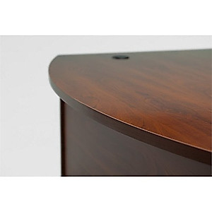 Bush Business Furniture Series C 72W Bowfront Desk Shell in Hansen Cherry