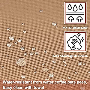 4Pack Outdoor Patio Cushions and Pillow Replacement Cover Fit for Wicker Rattan Furniture Set Sectional Sofa Loveseat Chairs,Durable Water-Resistant Fadeless,20Lx18Wx4H Inch,Coffee-Covers only