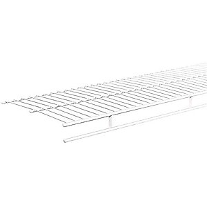 ClosetMaid 1361 Shelf and Rod Wire Shelf, 6-Feet X 12-Inch, White
