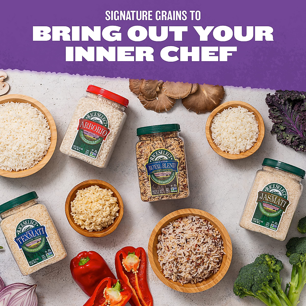 RiceSelect Royal Blend, Blend Of Texmati White, Brown, Red, And Wild Rice, Premium Gluten Free Rice, Non-GMO, 21 Ounce Jar