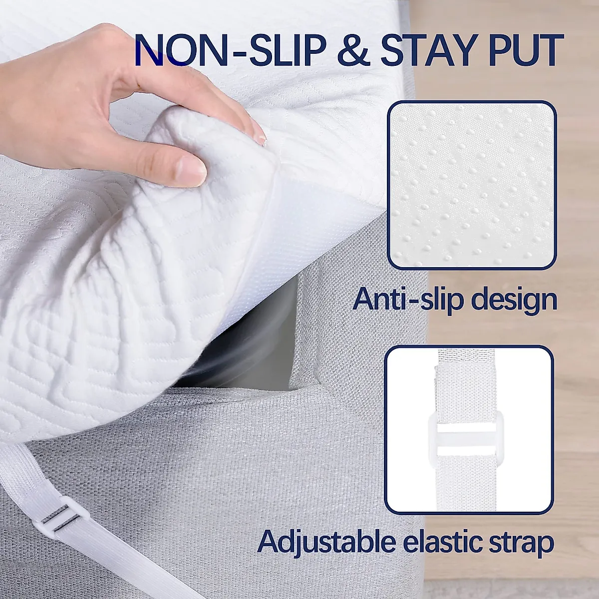 VALUXE 4 Inch Gel Memory Foam Mattress Topper King Size High Density Cooling Pad Pressure Relief Bed Topper (with Removable & Washable Bamboo Cover)