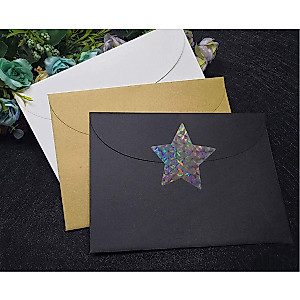 Glitter Foil Metallic Star Stickers Labels,Christmas Metallic Silver Star Stickers Self-Adhesive Scrapbooking Party Favors Teacher Supplies,DIY Decoration for Party, Kids, Office (500pcs/roll)