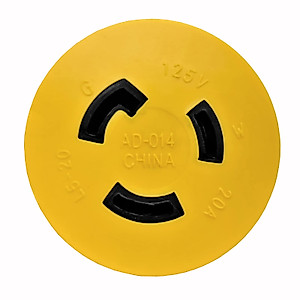 Parkworld 884906 Generator Power Adapter 3-Prong 30 AMP Locking L5-30P Male to 3-Prong 20 AMP Locking L5-20R Female