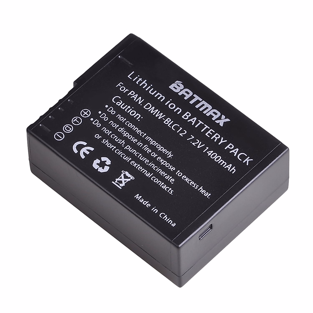 Batmax 2 Pack DMW-BLC12 Battery and Replacement Charger for Panasonic DMW-BLC12, DMW-BLC12E, DMW-BLC12PP Battery; Lumix DMC-FZ200, DMC-FZ1000, DMC-G5, DMC-G6, DMC-G7, DMC-GX8, DMC-G85, DMC-GH2