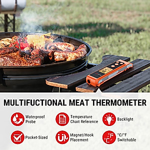 ThermoPro TP420 2-in-1 Instant Read Thermometer for Cooking, Infrared Thermometer Cooking Thermometer with Meat Probe, Non-Contact Laser Meat Thermometer for Griddle Grill Pizza Oven HVAC Pool