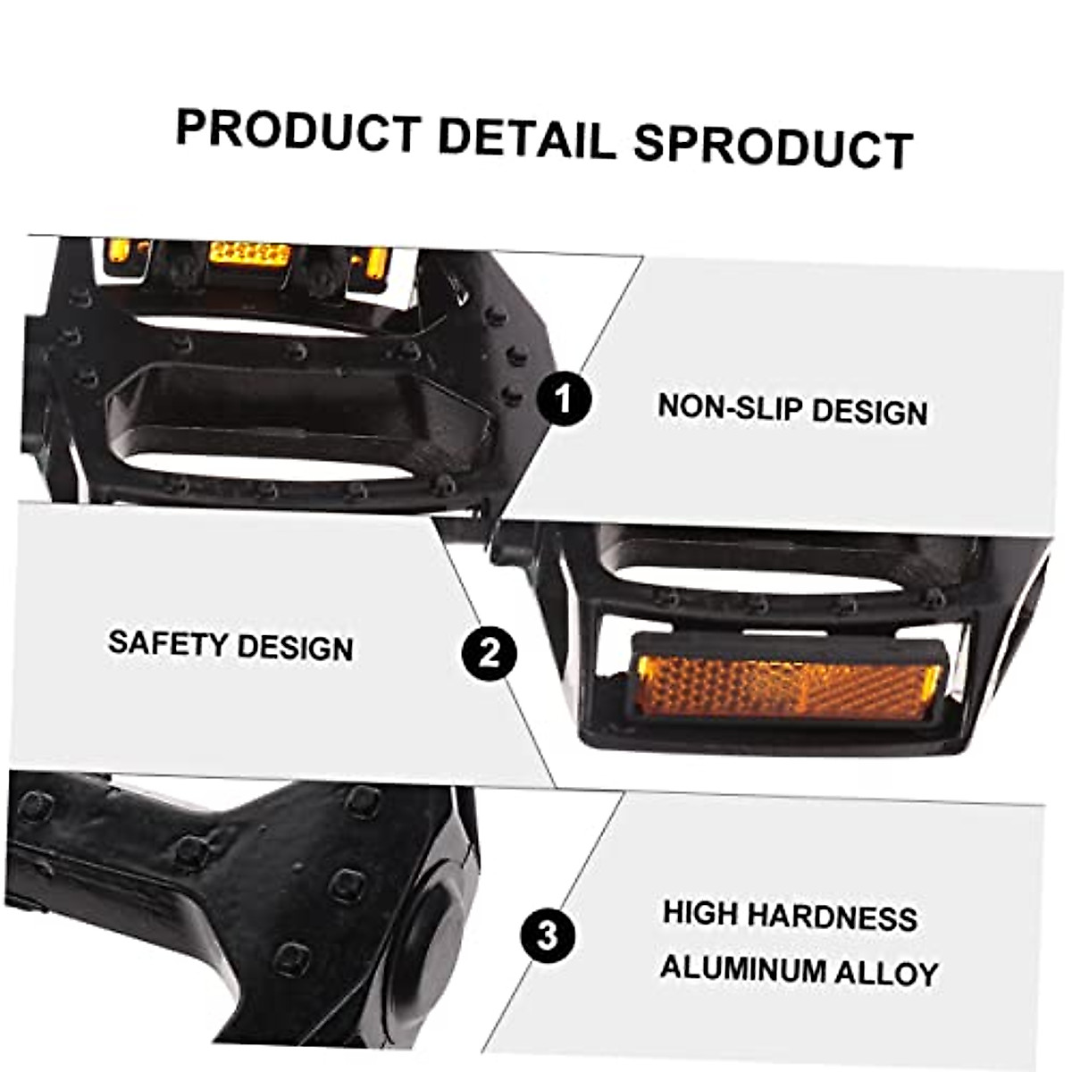 Kisangel 2 Pairs Accessories for Bikes Travel Accessories Bike Accessories for Kids Cycle Pedals Bike Pedals with Straps Bike Pedals Repair Pedal for Bicycle Aluminium Alloy Pedal Ball BMX