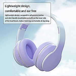 YUUAND Wireless Headphones Over The Ear with Microphone Noise Cancelling Wireless Multi Mode Stereo Sound Macaron Color Foldable Headset Bluetooth