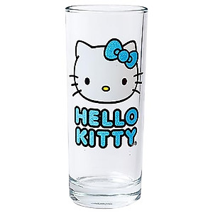 Silver Buffalo Sanrio Hello Kitty 4pc Tumbler Glass Set, 10 Ounces