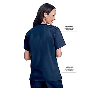 Landau Scrub Zone Relaxed Fit 2-Pocket V-Neck Scrub Top for Women 70221