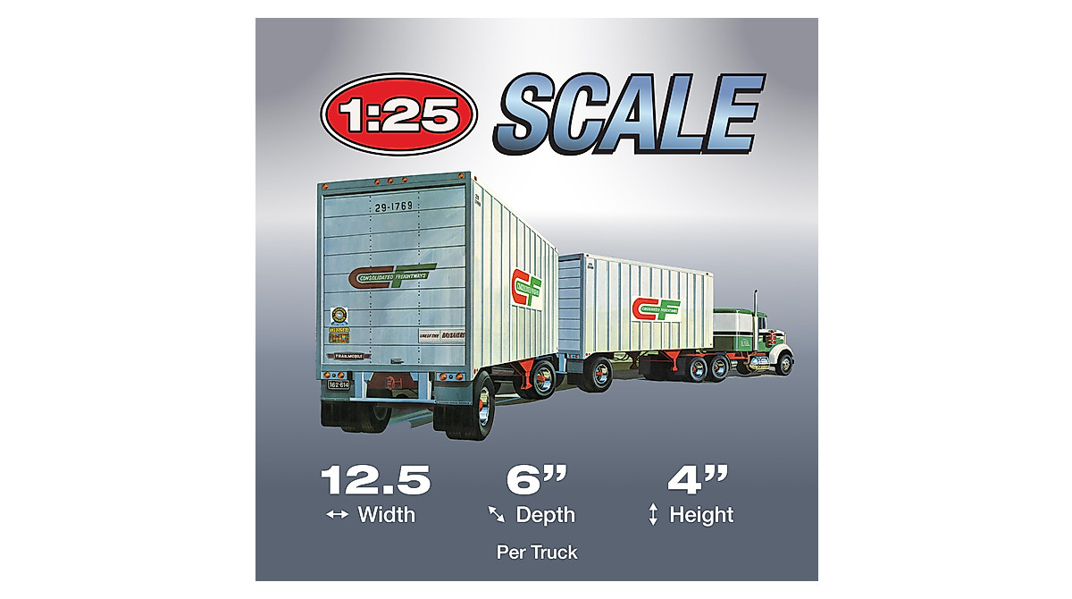 Build Your AMT Double Header Tandem Van Trailers