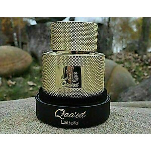 Lattafa Perfumes Qaa'ed Unisex EDP - 100ML (3.4 oz) | Oriental Alchemy | Opens with energizing oud fragrance with oriental notes, it's the perfume you can fall in love with the first smell