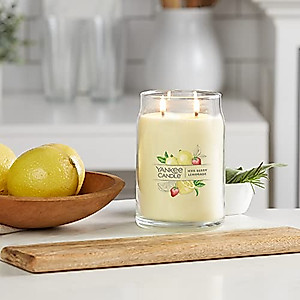 Yankee Candle Iced Berry Lemonade Scented, Signature 20oz Large Jar 2-Wick Candle, Over 60 Hours of Burn Time